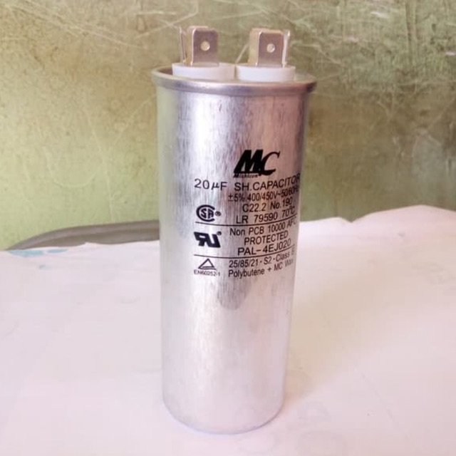 Jual Capasitor / kapasitor AC ukuran 20 uF/ 20 micro. Merk MC | Shopee Indonesia