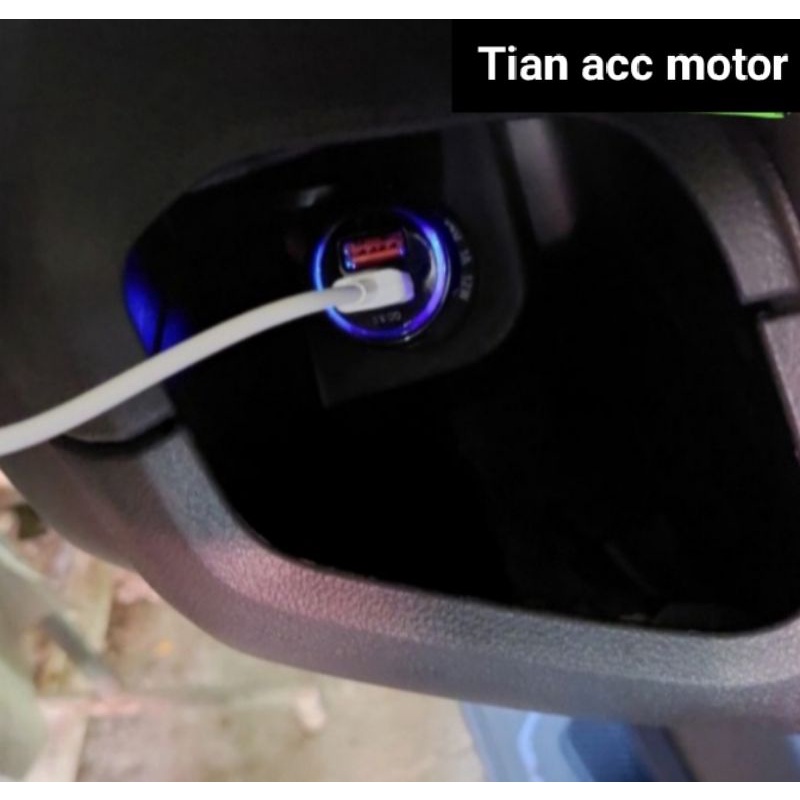 Jual charger motor Yamaha FAZZIO charger dual USB + volt meter Yamaha ...