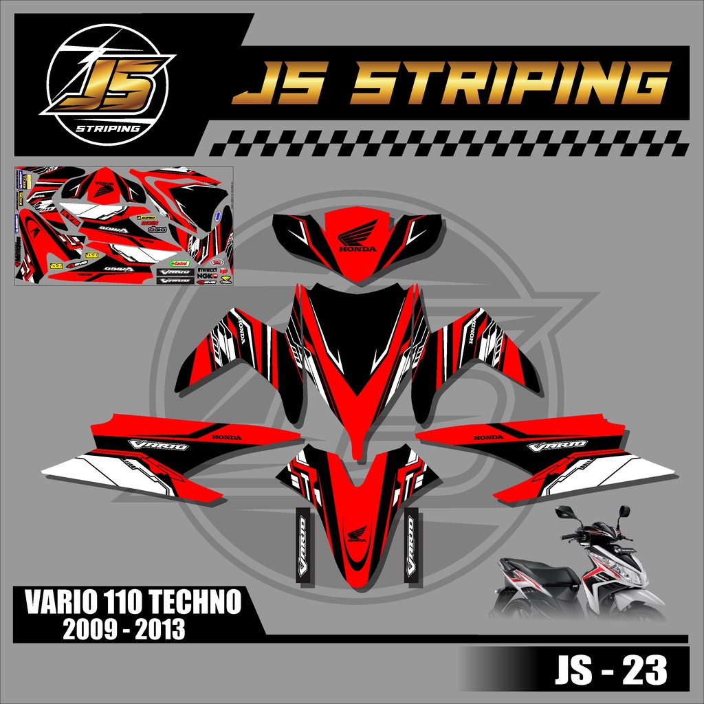 Jual Decal Stiker Fullbody Vario 110 Techno Karbu 2009 - 2013 Sticker ...