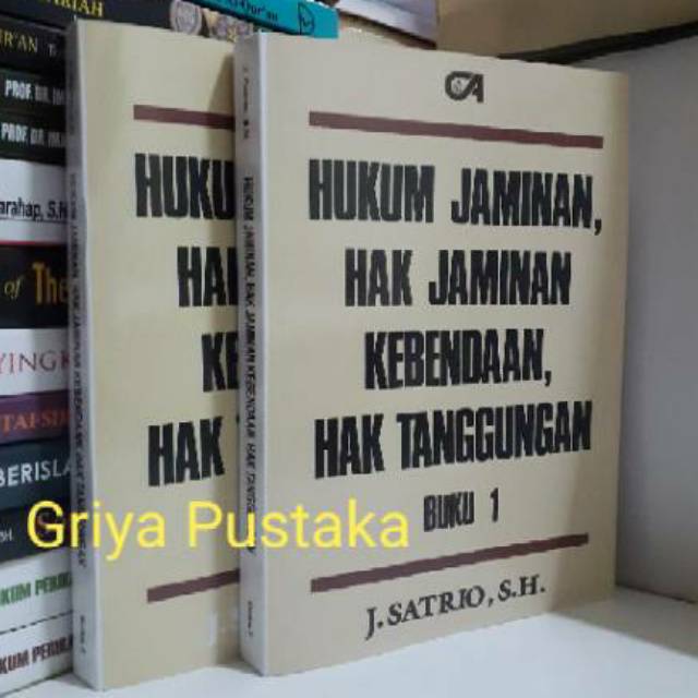 Jual Hukum Jaminan Hak Jaminan Kebendaan Hak Tanggungan Jilid 1 dan 2. J.Satrio | Shopee Indonesia