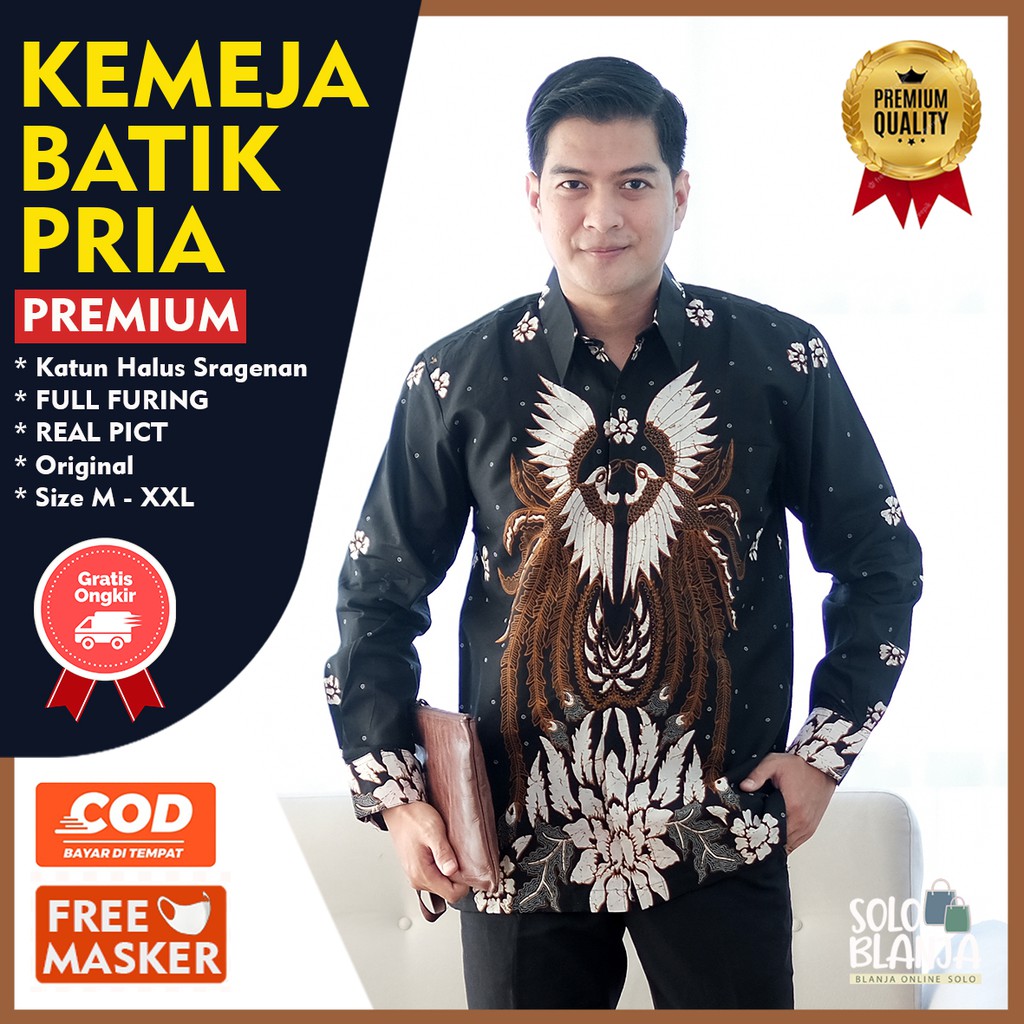 Jual BAJU BATIK PRIA LENGAN PANJANG BATIK PREMIUM BATIK PRIA LAPIS ...