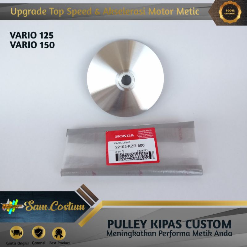 Jual PULLEY KIPAS CUSTOM PULI KIPAS CUSTOM FACE DRIVE VARIO 125 VARIO ...