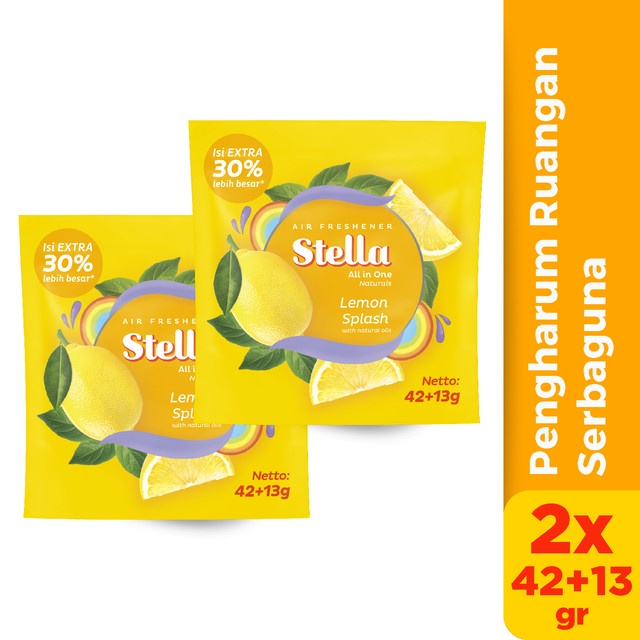 Jual Stella All In One Lemon Splash 42+13gr x2 - Pengharum Ruangan ...