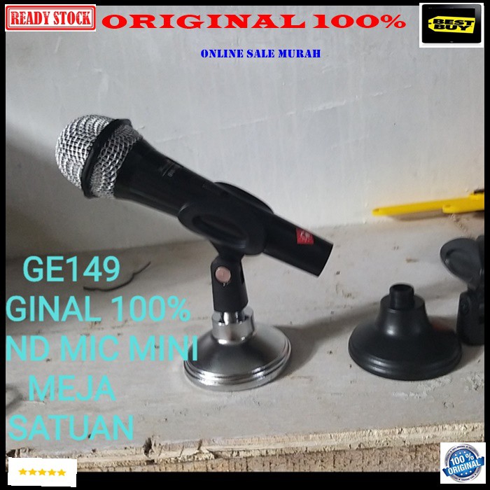 Jual G149 Original 100% stand mic mini besi kaki bulat standing mik ...