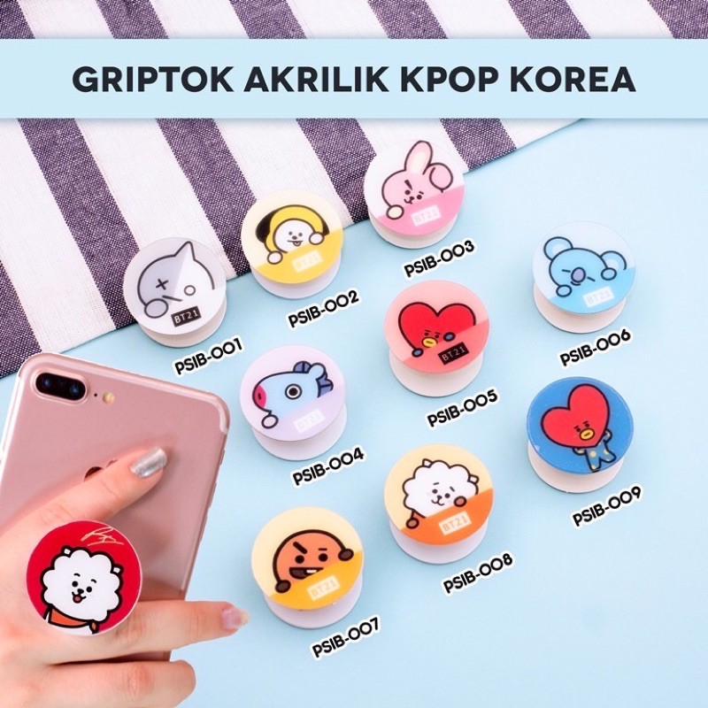 Jual BTS KPOP KOREA POPSOCKET GAMBAR ANTI PUDAR Griptok Akrilik Phone ...