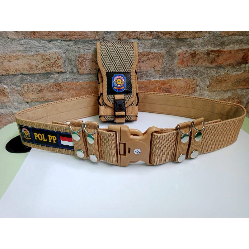 Jual Kopel pol PP satu set tempat hp/sabuk pol PP ikat pinggang pol Pp ...