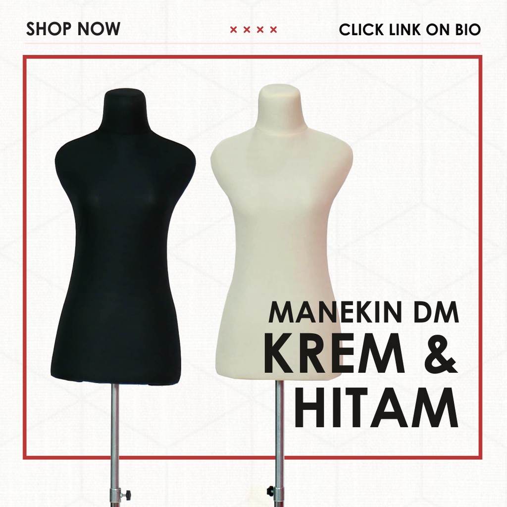 Jual Manekin DM Plastik Lapis Kain Murah Patung Baju Setengah Badan ...