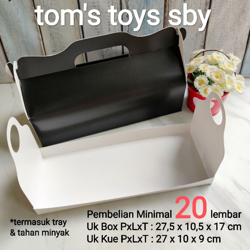 Jual Box Dus Kotak Spiku Rollcake Tart Bolu Gulung Cake Premium 27,5 x ...