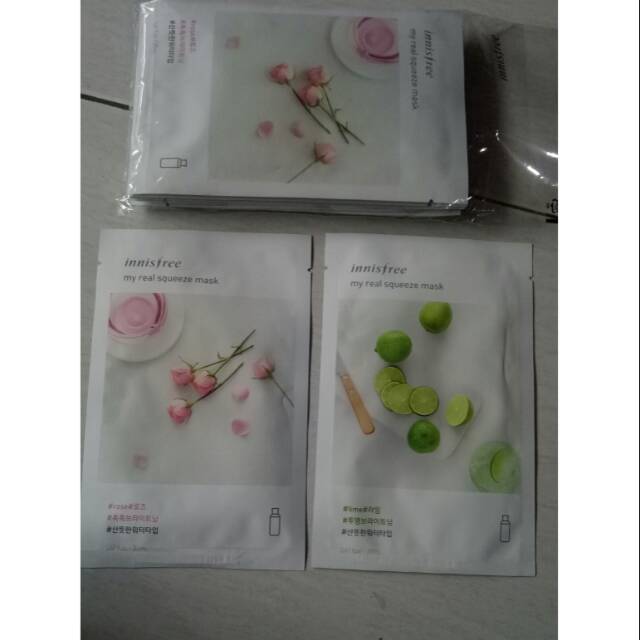 Jual Innisfree My Real Squeeze Mask (Brightening) 10 sheet | Shopee Indonesia