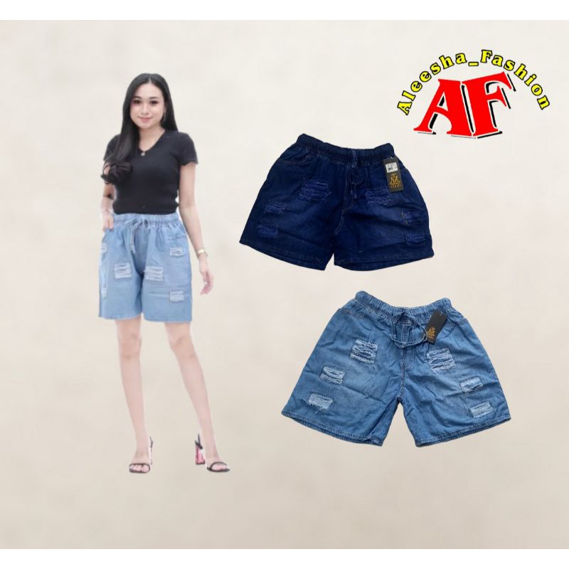 Jual CELANA PENDEK WANITA JUMBO/CELANA HOTPANTS DENIM DEWASA/CELANA PENDEK PEREMPUAN TERBARU ...