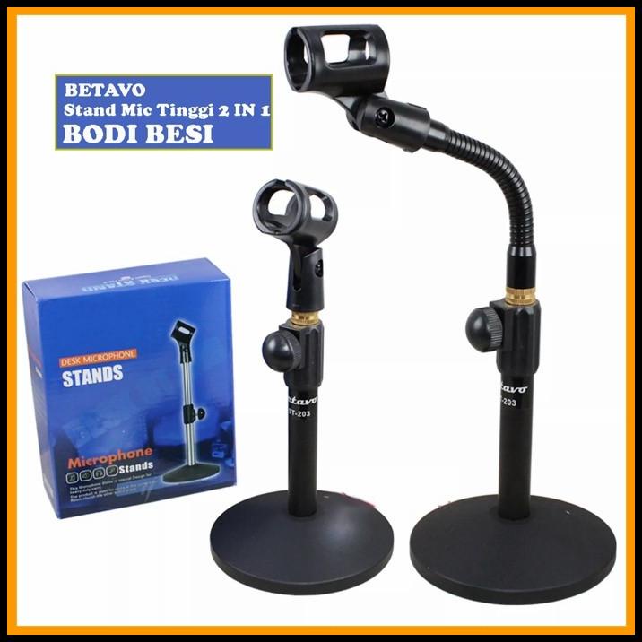 Jual Stand Mic Meja Body Besi Betavo St 203 Standing Microphone Original | Shopee Indonesia