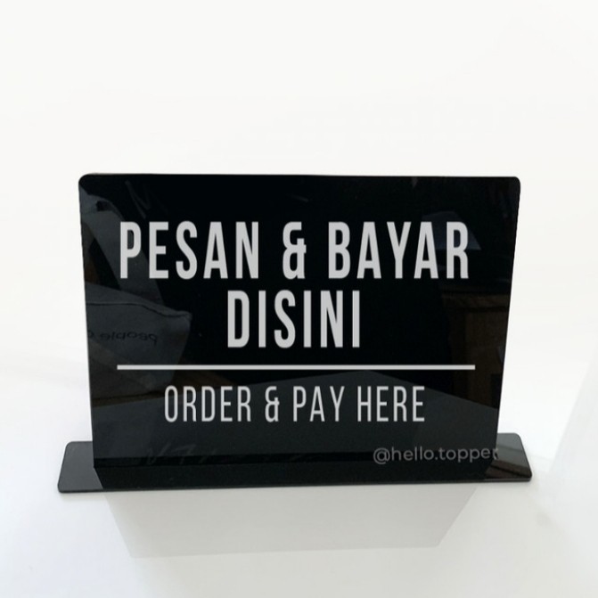 Jual Pesan & Bayar Disini Sign Standing acrylik Timbul 20x 155 cm ...