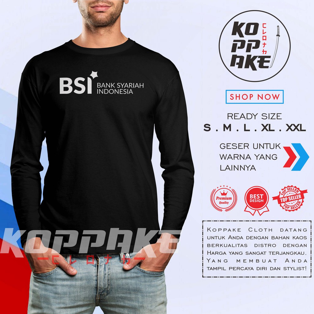 Jual Kaos BSI Bank Syariah Indonesia Logo Lengan Panjang Baju ...