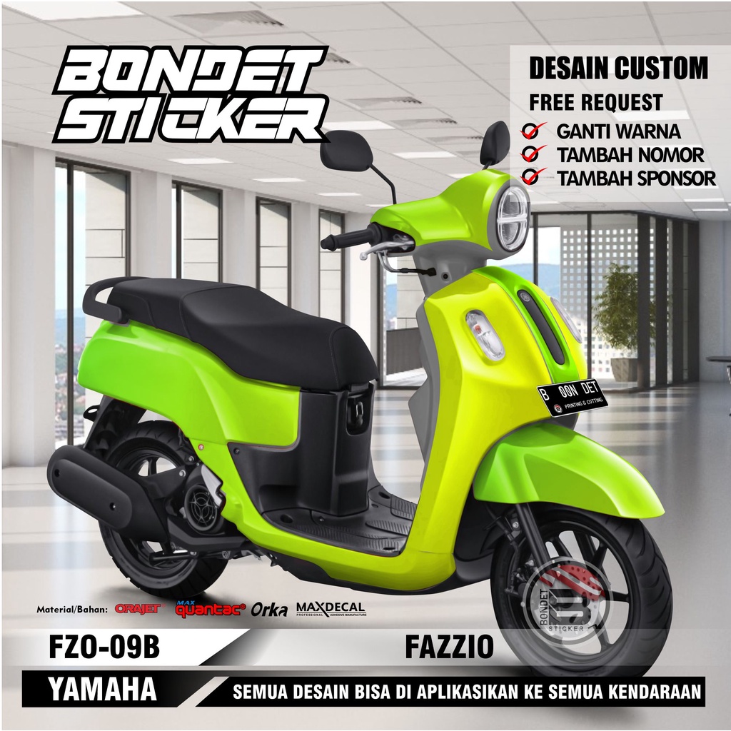 Jual STICKER MOTOR - DECAL YAMAHA FAZZIO FULL BODY KODE FZO-09 | Shopee ...
