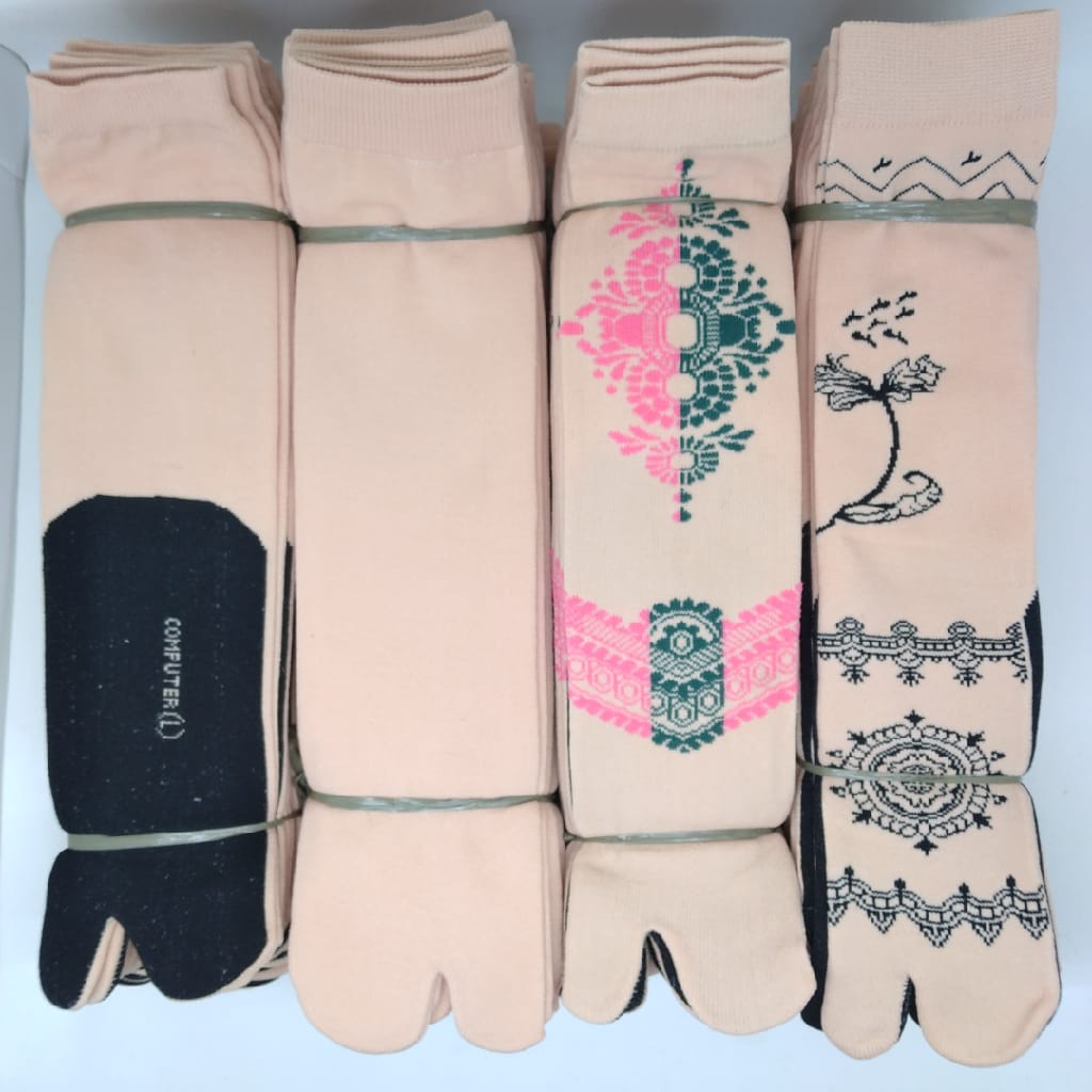 Jual [12 PASANG ] KAOS KAKI JEMPOL MUSLIMAH WANITA DEWASA BAHAN NILON ...
