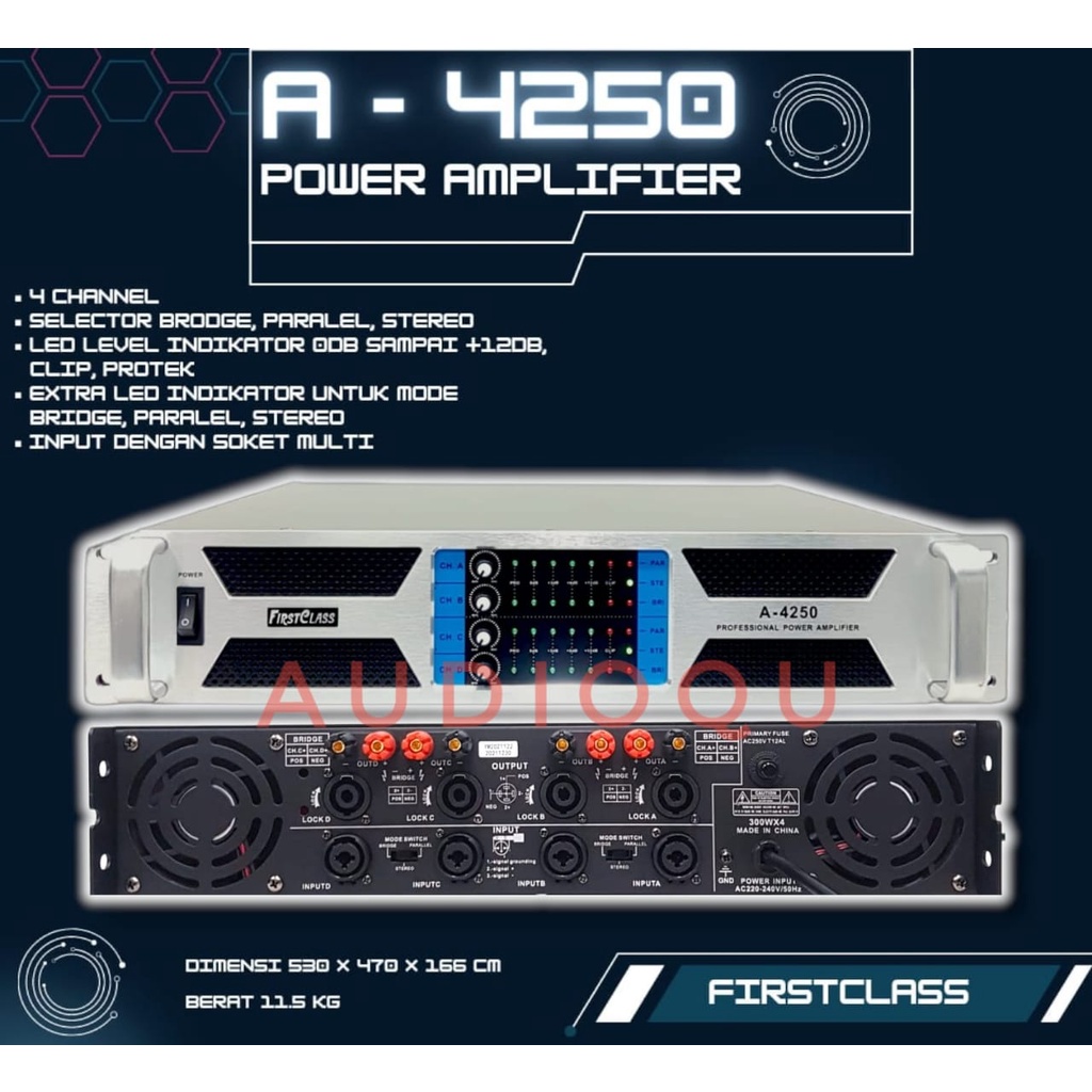 Jual POWER AMPLIFIER FIRST CLASS FC A4250 FIRSTCLASS FCA 4250 4CH FCA4250 | Shopee Indonesia