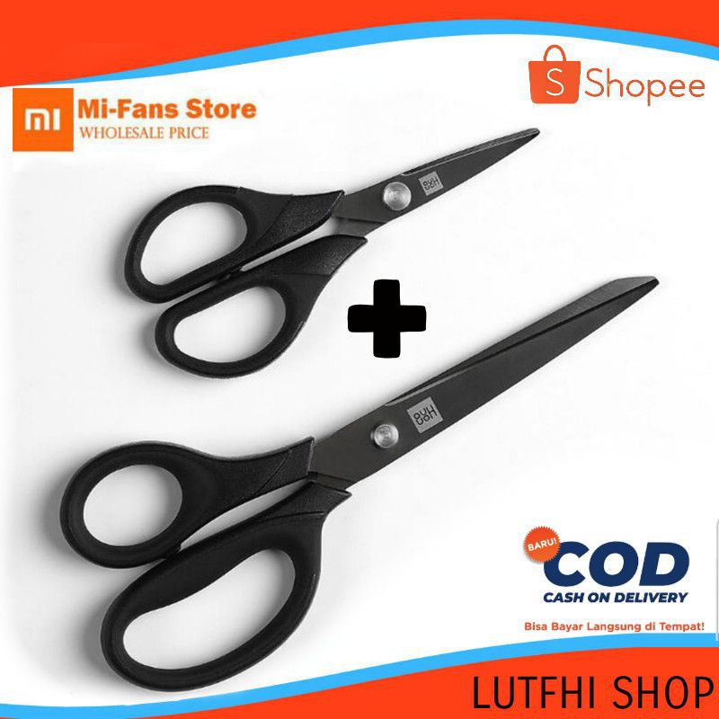 Jual ORIGINAL Xiaomi Huohou Gunting Titanium Plated Scissors Set 2 PCS ...