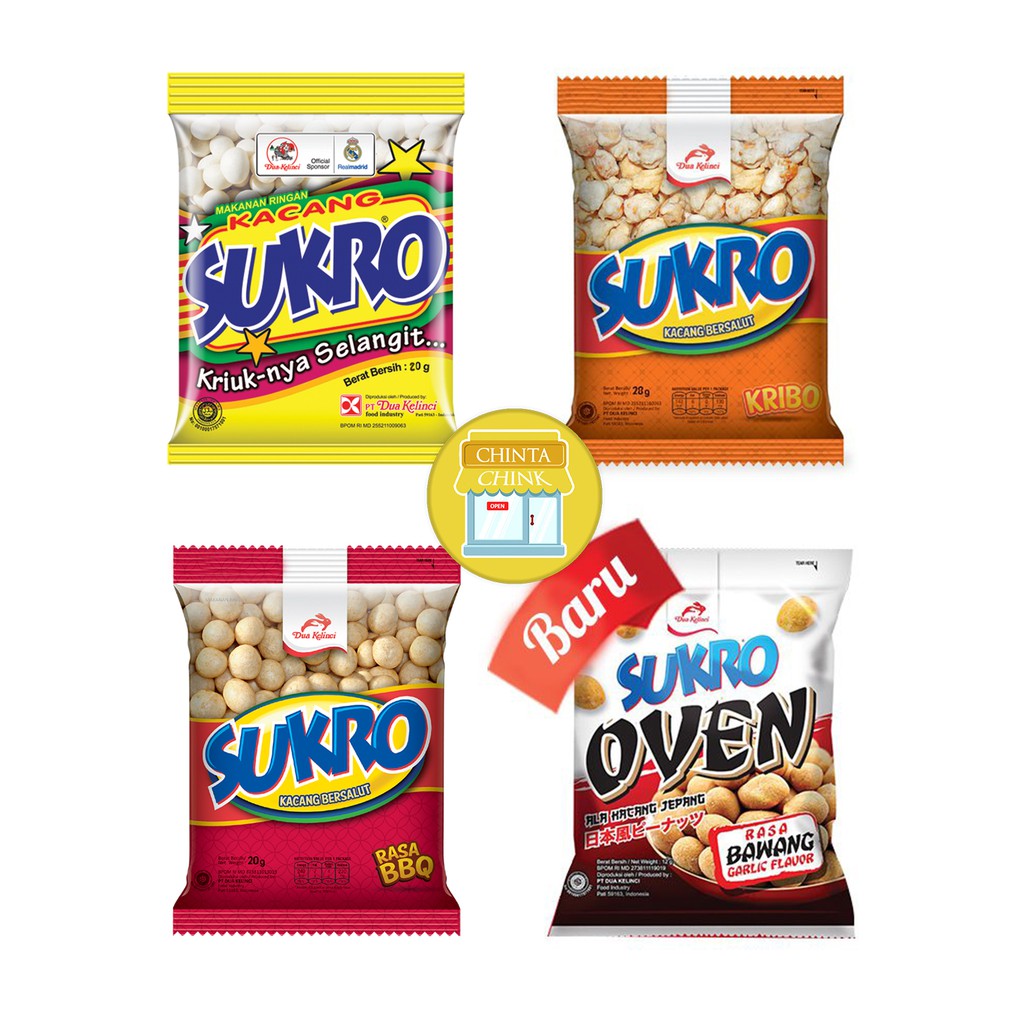 Jual Kacang Sukro Dua Kelinci Renceng Rasa Original / BBQ / Kribo ...