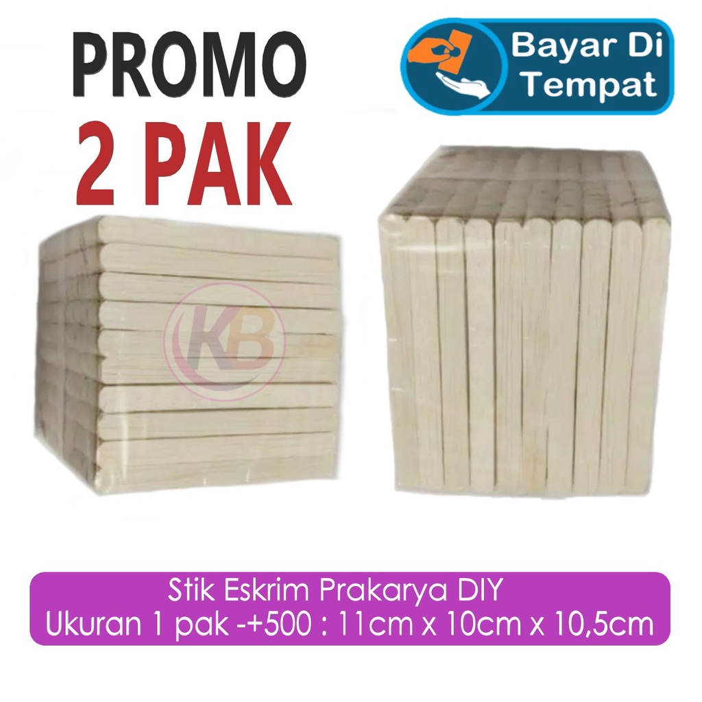 Jual (2 Pak) Stik Eskrim DIY - Stik Es Krim Prakarya - Stik Kerajinan ...