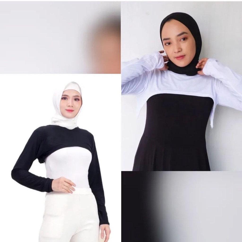 Jual Manset Crop Sambung Lengan Premium - Mangset Tangan Turtle Neck ...