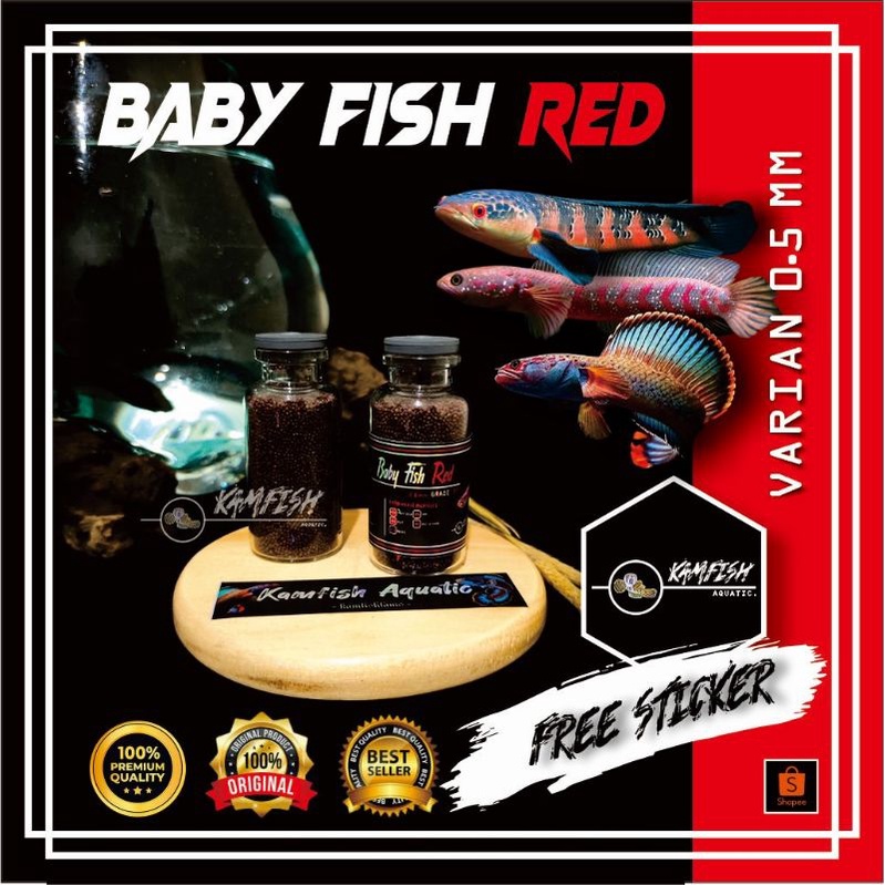 Jual PELET BABY FISH VARIAN RED KECIL 0.5 MM / PAKAN BABY FISH VARIAN ...