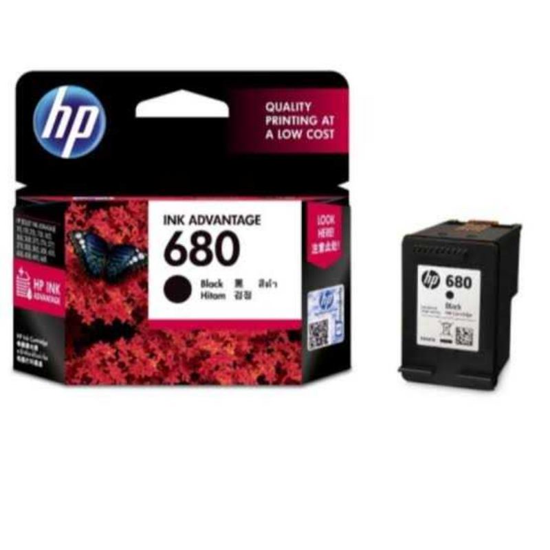 Jual catridge HP 680 black original segel asli HP | Shopee Indonesia