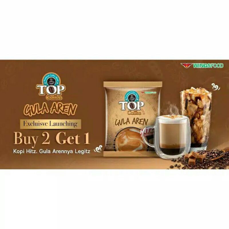 Jual TOP KOPI GULA AREN RENCENG ISI 15 sachet | Shopee Indonesia