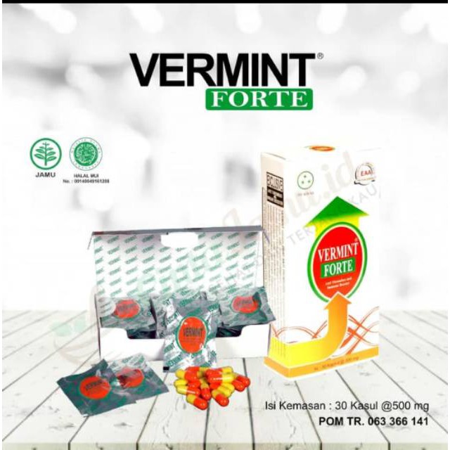 Jual Vermint forte/vermin isi 30 kapsul dua kali lebih cepat | Shopee ...