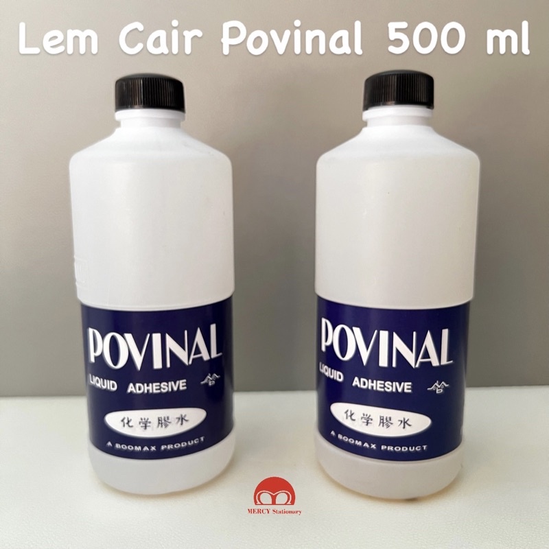 Jual Lem Cair Povinal Besar 500 ml Slime ATK 1/2 Liter | Shopee Indonesia