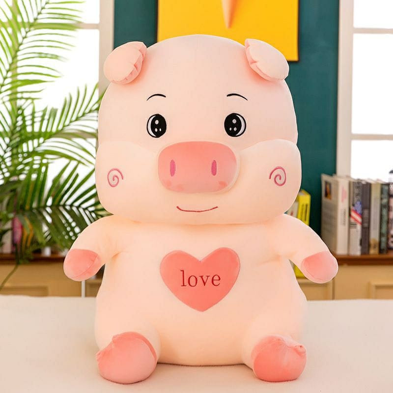 Jual BONEKA BABI[love] PINK LUCU FLUFFY LEMBUTBONEKA MURAH | Shopee ...