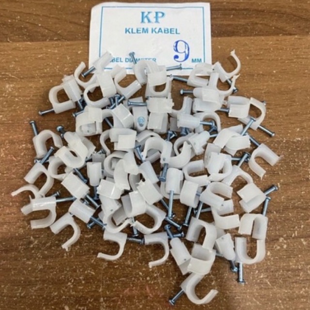 Jual no9 klem kabel listrik pvc 9mili (HARGA 1bks isi 70pcs ) klem ...