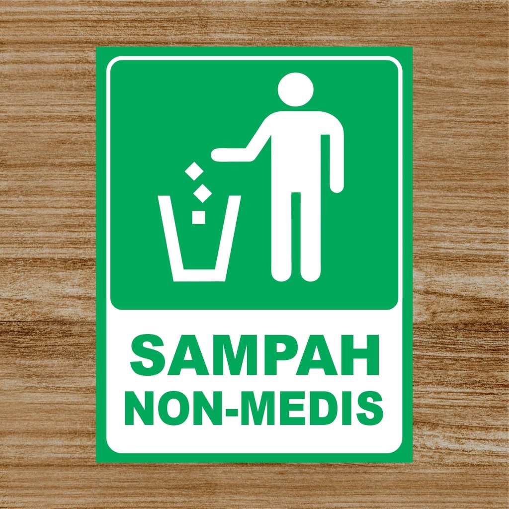 Jual Sticker Tempat Sampah Organik Non Organik, Sampah Medis, Stiker ...