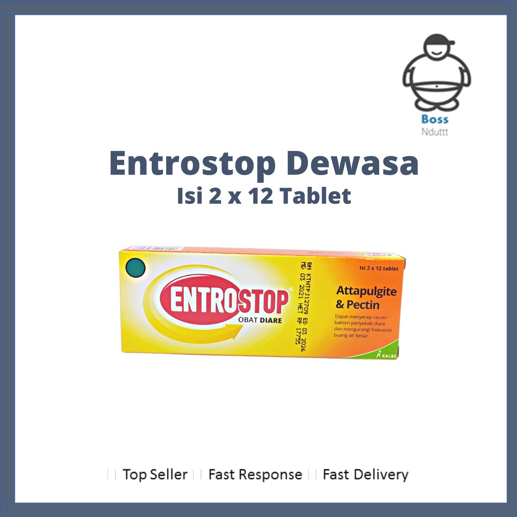 Jual ENTROSTOP TABLET DEWASA BOX KECIL (isi 2 strip @ 12 tablet) MURAH ...