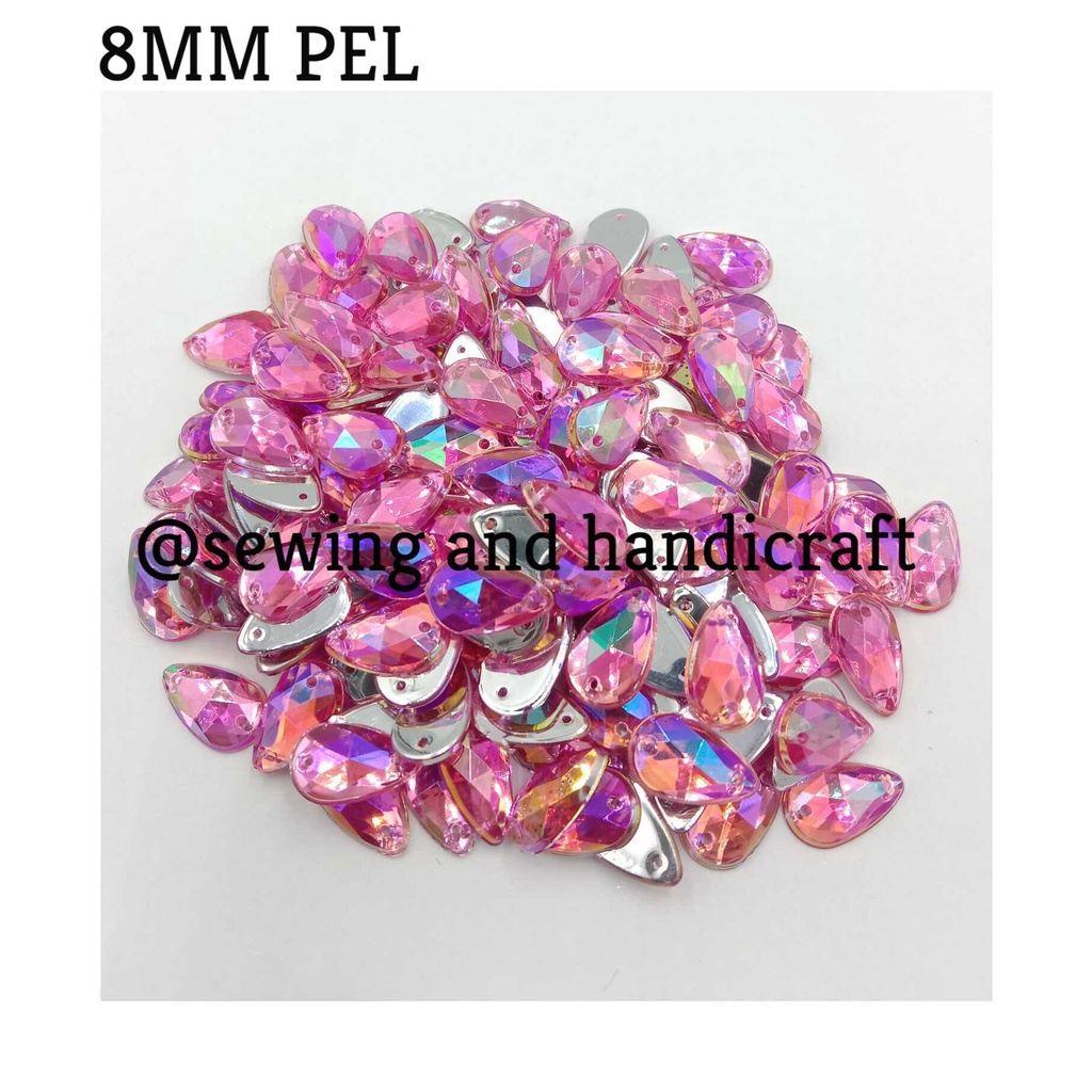 Jual Mote Payet Batu/Batu Airmata Tetes 8x13mm Pelangi | Shopee Indonesia