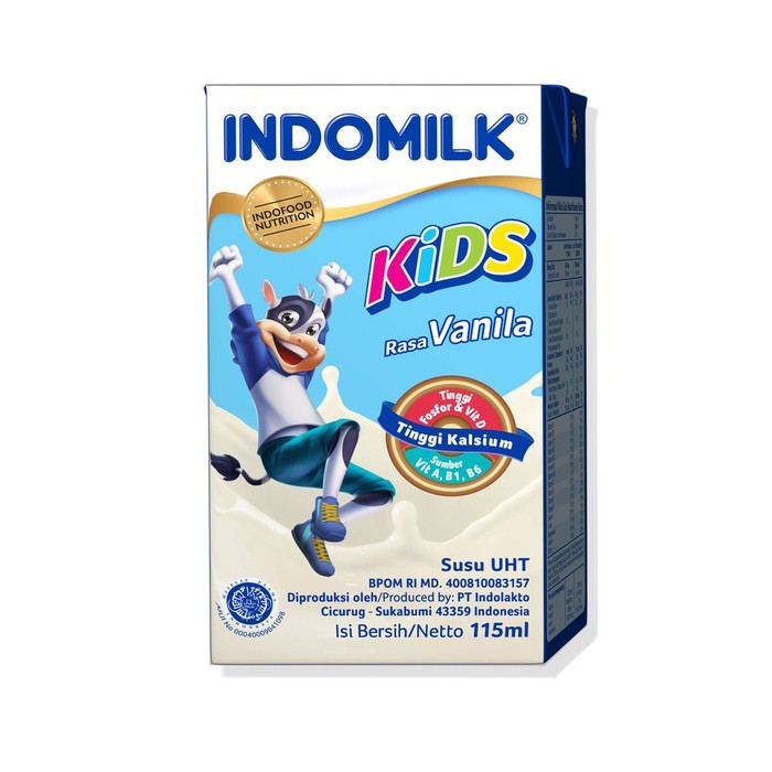 Jual Indomilk Kids Susu UHT Rasa Vanila 115ml | Shopee Indonesia