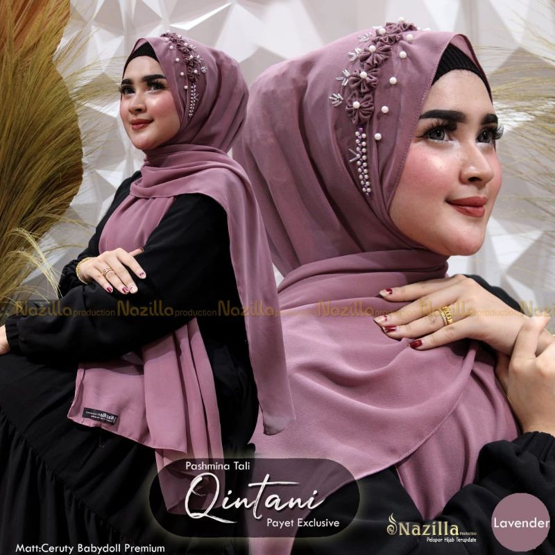Jual Jilbab Pashmina Instan Tali Qintani Ori Nazilla | Shopee Indonesia