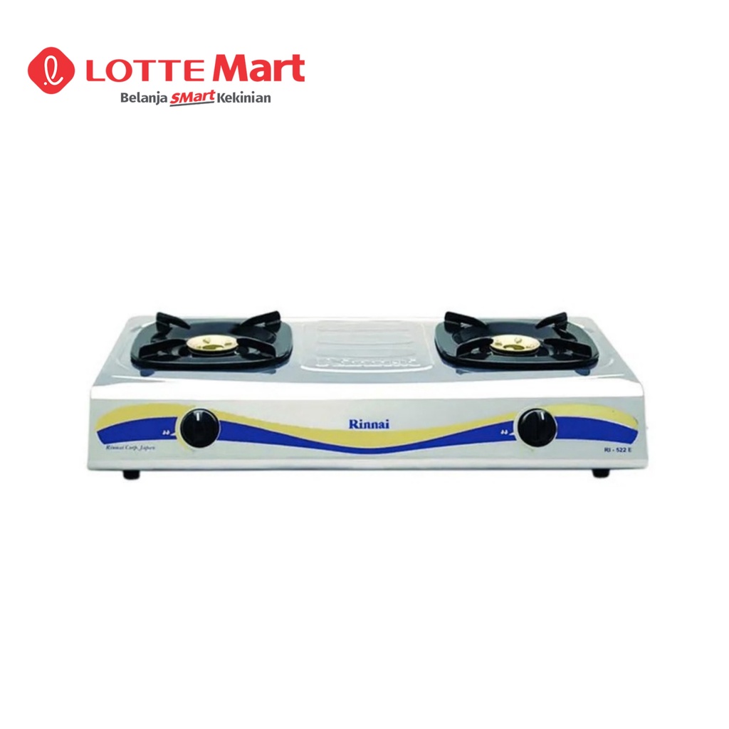 Jual Kompor Gas Rinnai RI-522 E / RI522E Gas Stove 2 Tungku | Shopee ...