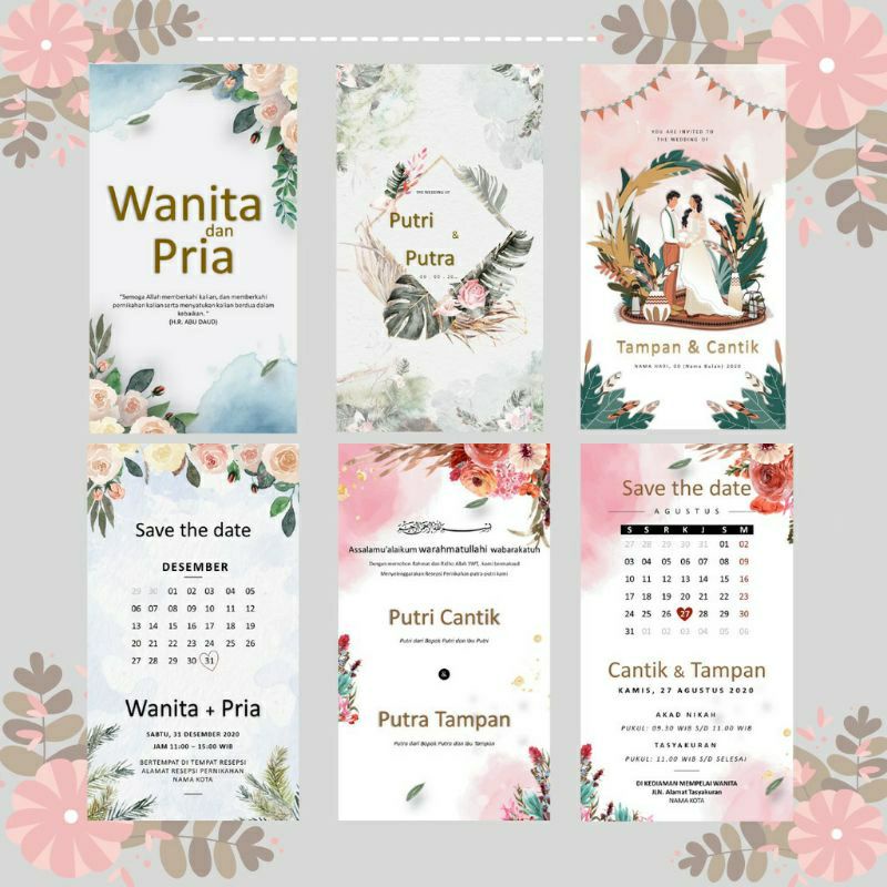 Jual TEMPLATE UNDANGAN DIGITAL PPT / UNDANGAN VIDEO / UNDANGAN ...