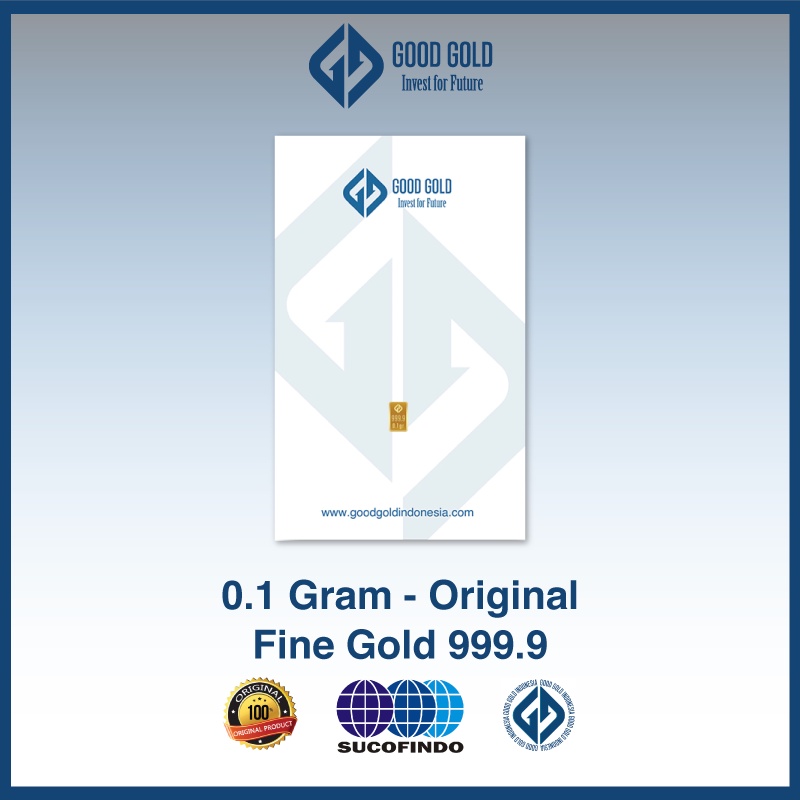 Jual Good Gold Emas Batangan 0,1gr Logam Mulia 0.1 gram LM Fine Gold 0 ...