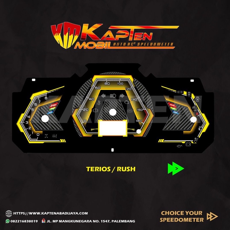Jual Custom Panel Speedometer Mobil Terios/Rush Matic/Manual Keren ...
