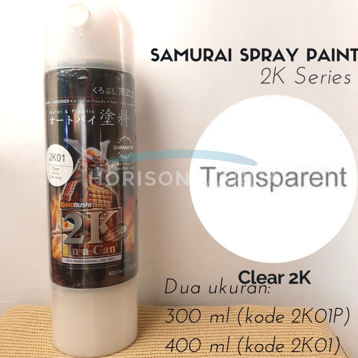 Jual SAMURAI PAINT CLEAR 2K01 2K01P Pilox cat semprot Clear Glossy 2K ...