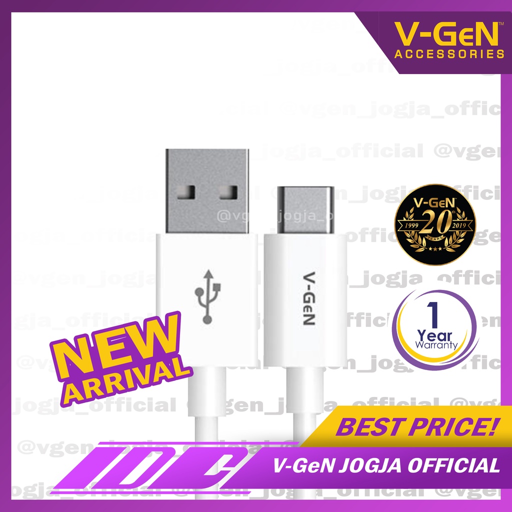 Jual Kabel Type C V-GeN VCB-30 5A Super Speed Charging 1 Meter | Shopee ...