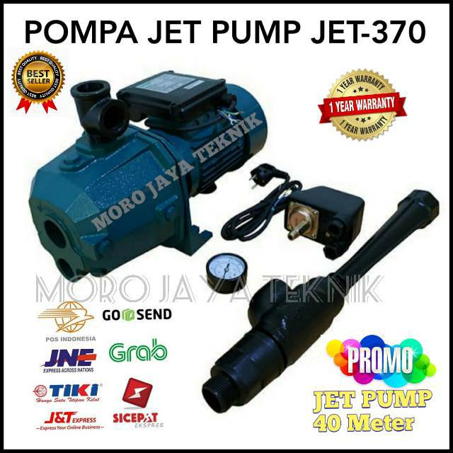 Jual Pompa Air Jet Pump 40 Meter Otomatis Pompa Jet Pump JET 370A Tanpa ...