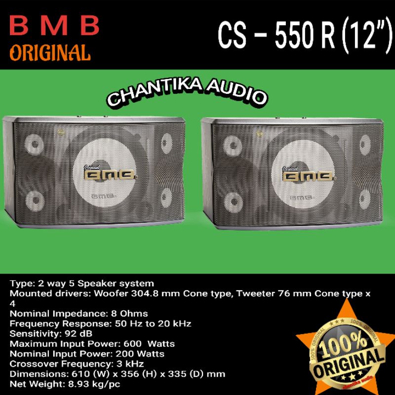 Jual Speaker karaoke Bmb Cs 550 R 12 inch Original Speaker pasif ...