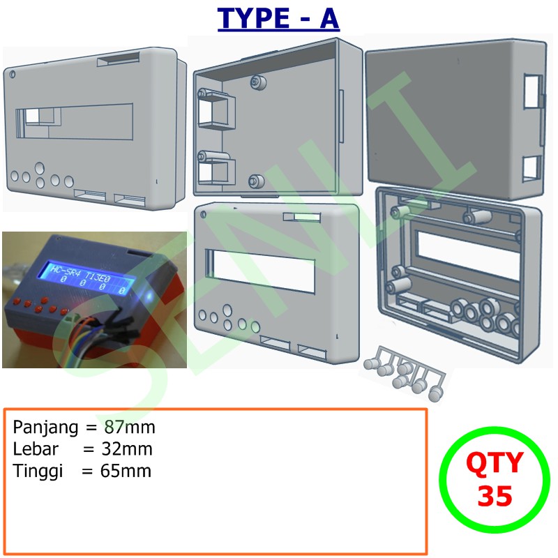 Jual Case Casing Cover Frame Arduino LCD Keypad Shield 16x2 16x02 1602 ...