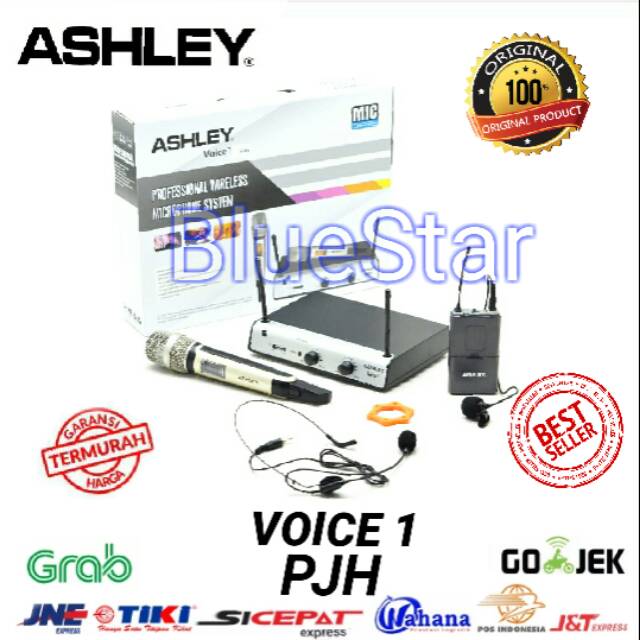 Jual Mic Wireless Ashley Voice 1 Original Pegang - Jepit - Headset ...