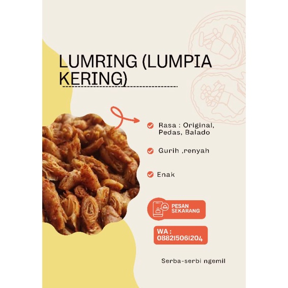 Jual Lumring (kulit lumpia kering) 500 gram-1kg | Shopee Indonesia