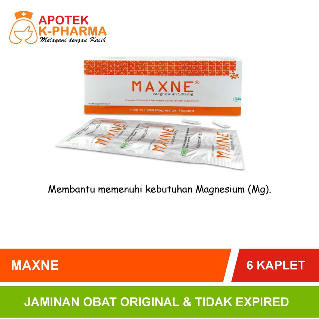 Jual Maxne Strip Isi 6 Kaplet Obat Original Simex | Shopee Indonesia