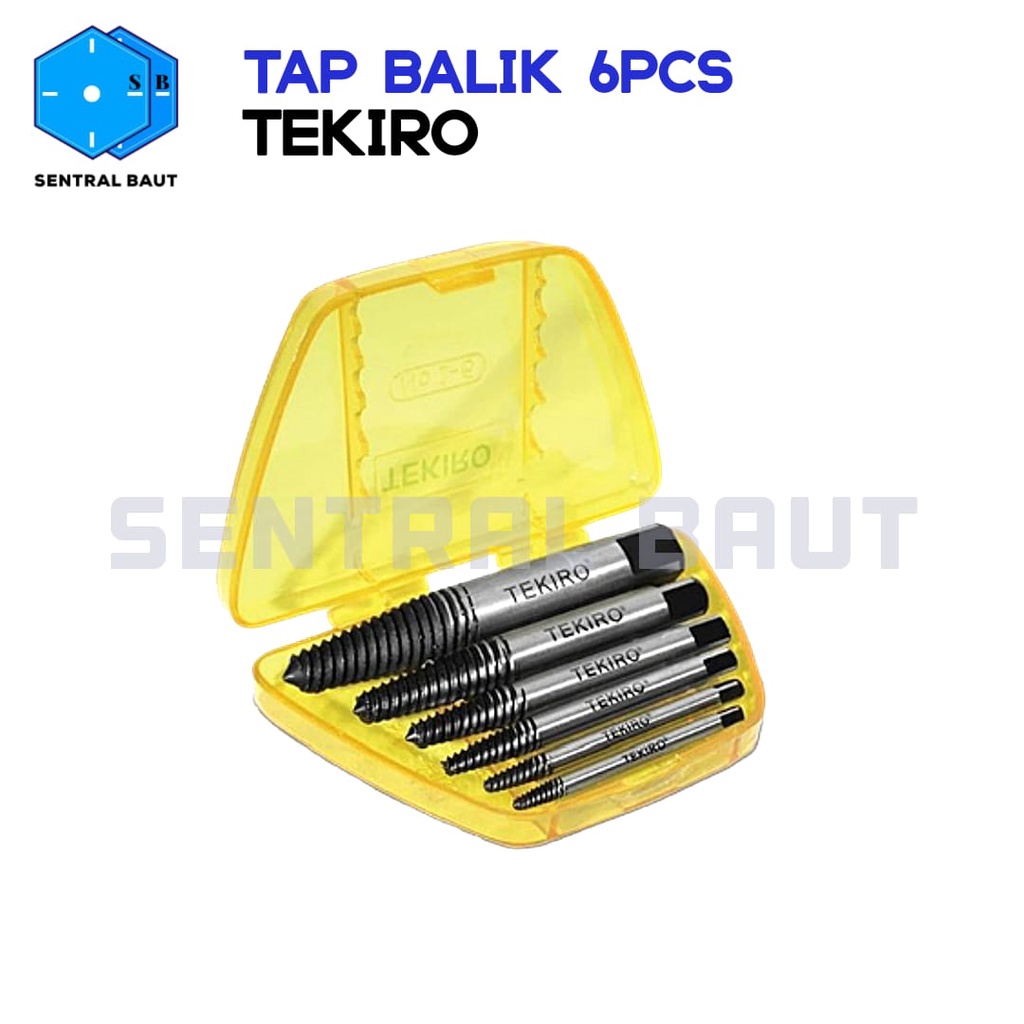 Jual Tap Balik ( Screw Extractor ) set 6pcs TEKIRO | Shopee Indonesia