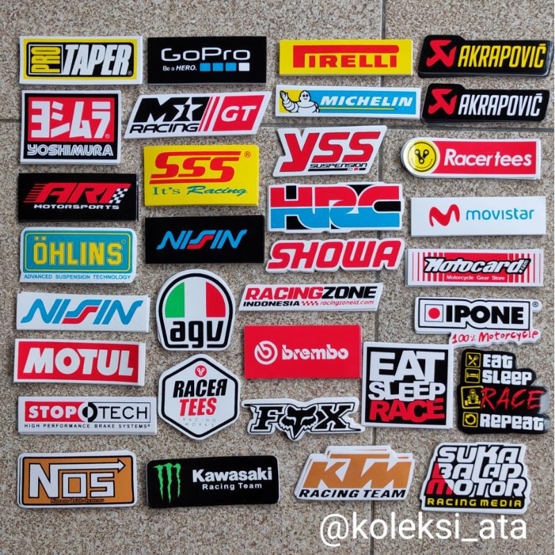 Jual stiker SPONSOR motor racing mengkilap | Shopee Indonesia